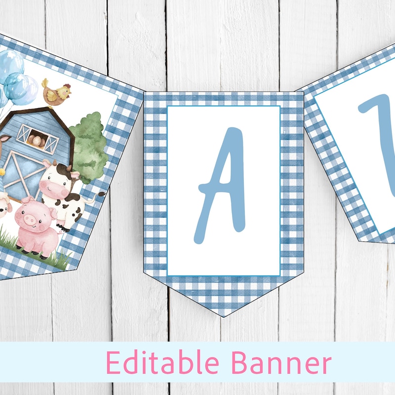 Farm Birthday Banner - Etsy