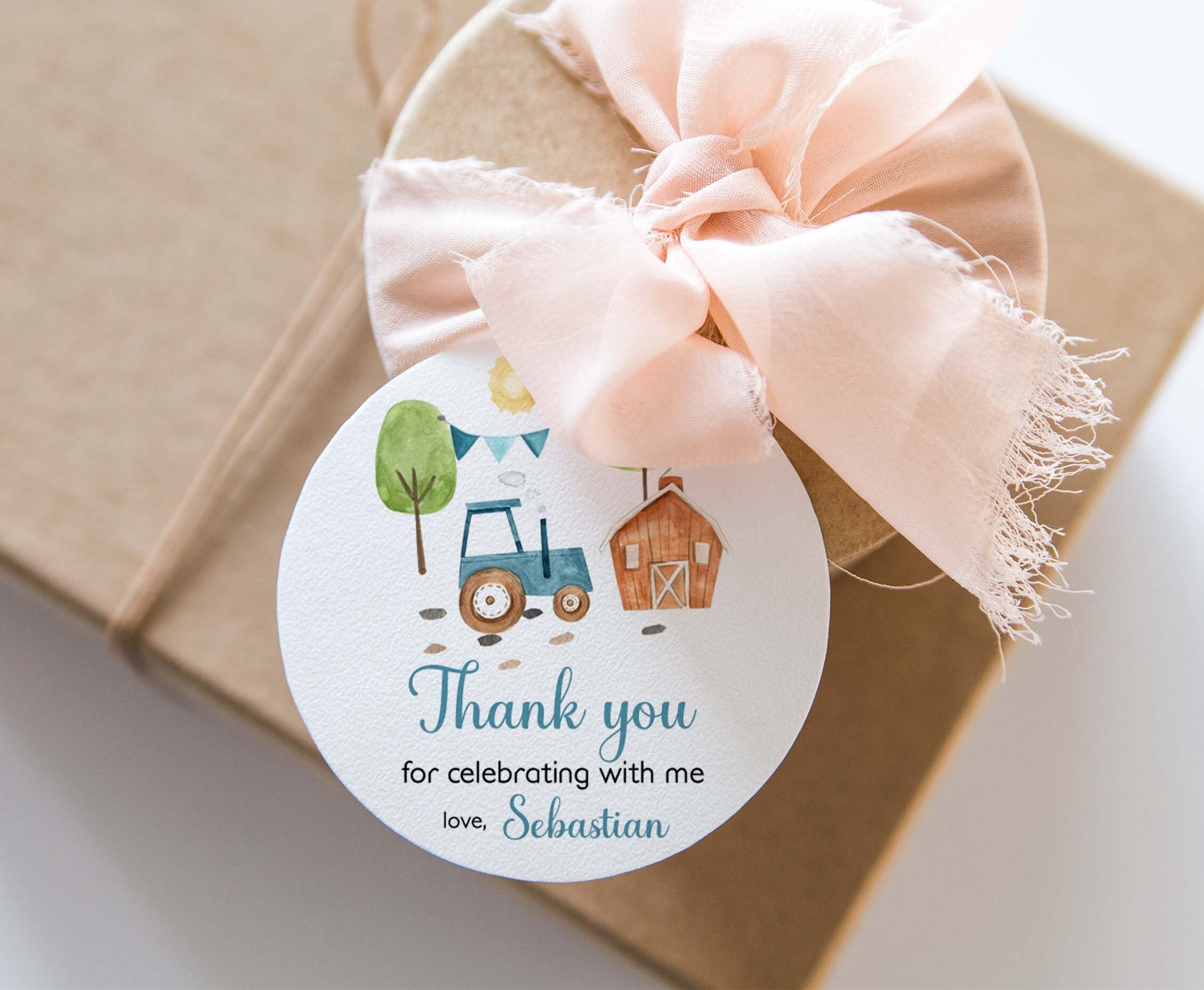 Editable Tractor Thank You Tags Farm Favor Tags Farm - Etsy