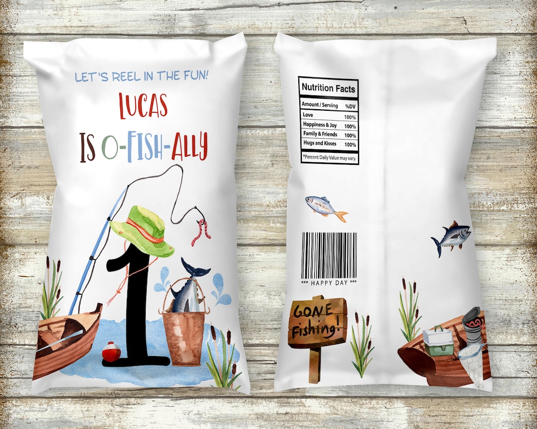 O Fish Ally One Chip Bag Wrapper, the Big One Birthday Decorations ...