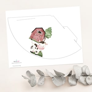 Farm Party Hats, Farm Animals Birthday Decorations, Printable Boy ...