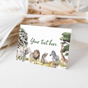 Safari Place Cards, Jungle Birthday Decorations, Safari Baby Shower ...