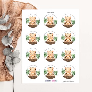 Tiger Cupcake Toppers, Jungle Birthday Decorations, Safari Baby Shower ...