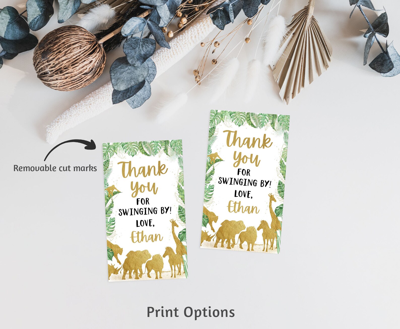 Editable Safari Party Printable Safari Favor Tags Jungle - Etsy