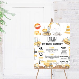 Construction Milestone Poster, 1 Year Milestone Board, Construction 1st ...
