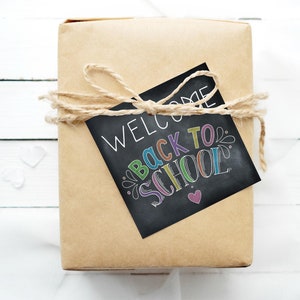 Welcome Back to School Square Tags Printable, Square 2x2 Tag, Teacher ...