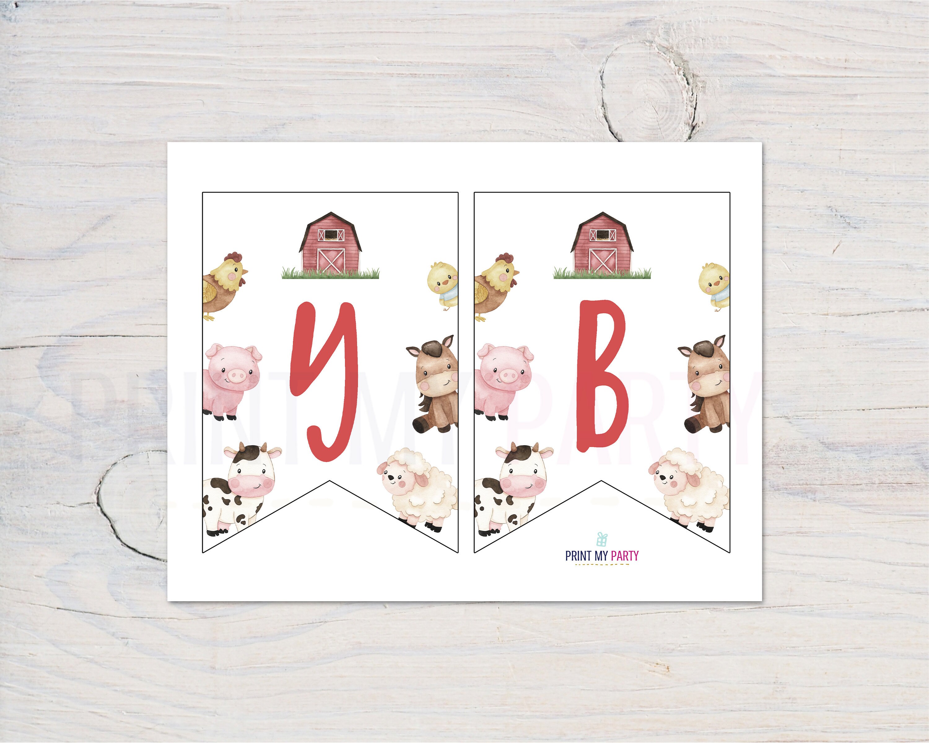 Welcome Baby banner printable Farm Baby Shower Banner Baby | Etsy