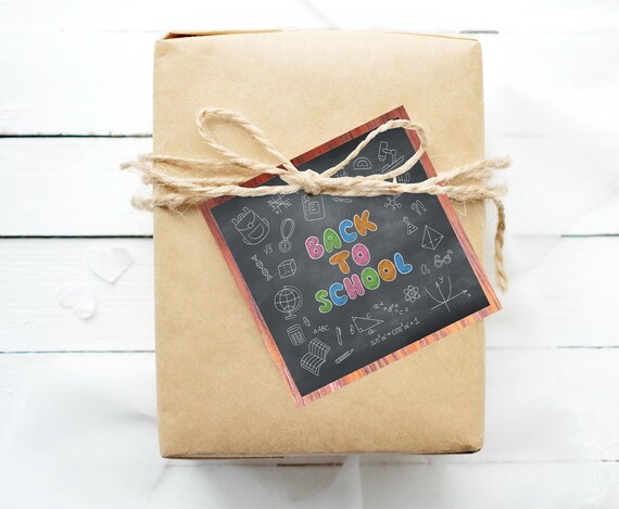 Back to School Square tags printable, Square 2"x2" Tag, Teacher tag ...