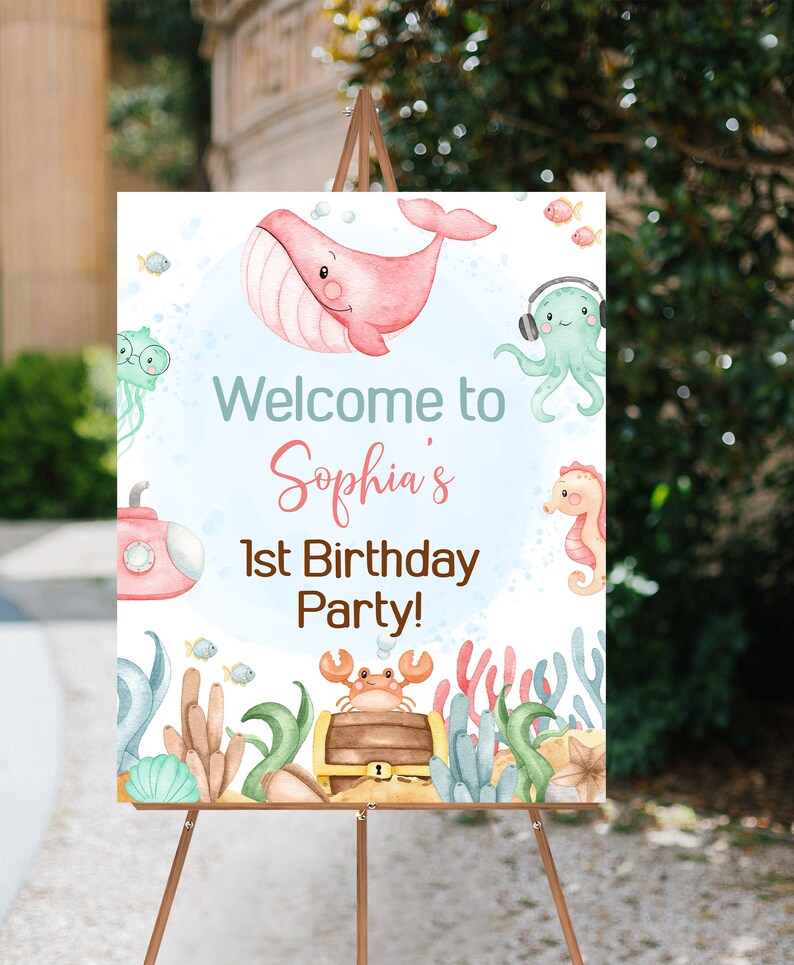 Girl Under the Sea Welcome Sign Instant Download Ocean - Etsy