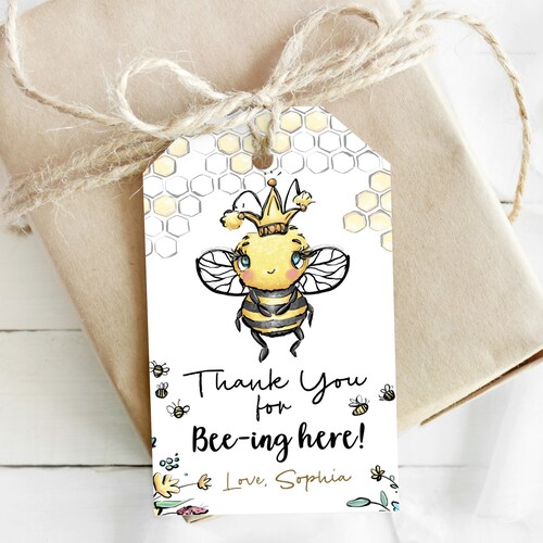 Thank You for Bee-ing Here Printable Sign Bee Party Favor - Etsy