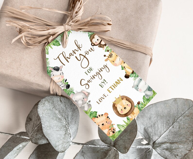 Safari Party Printable, Safari Favor Tags, Jungle Birthday Decorations ...