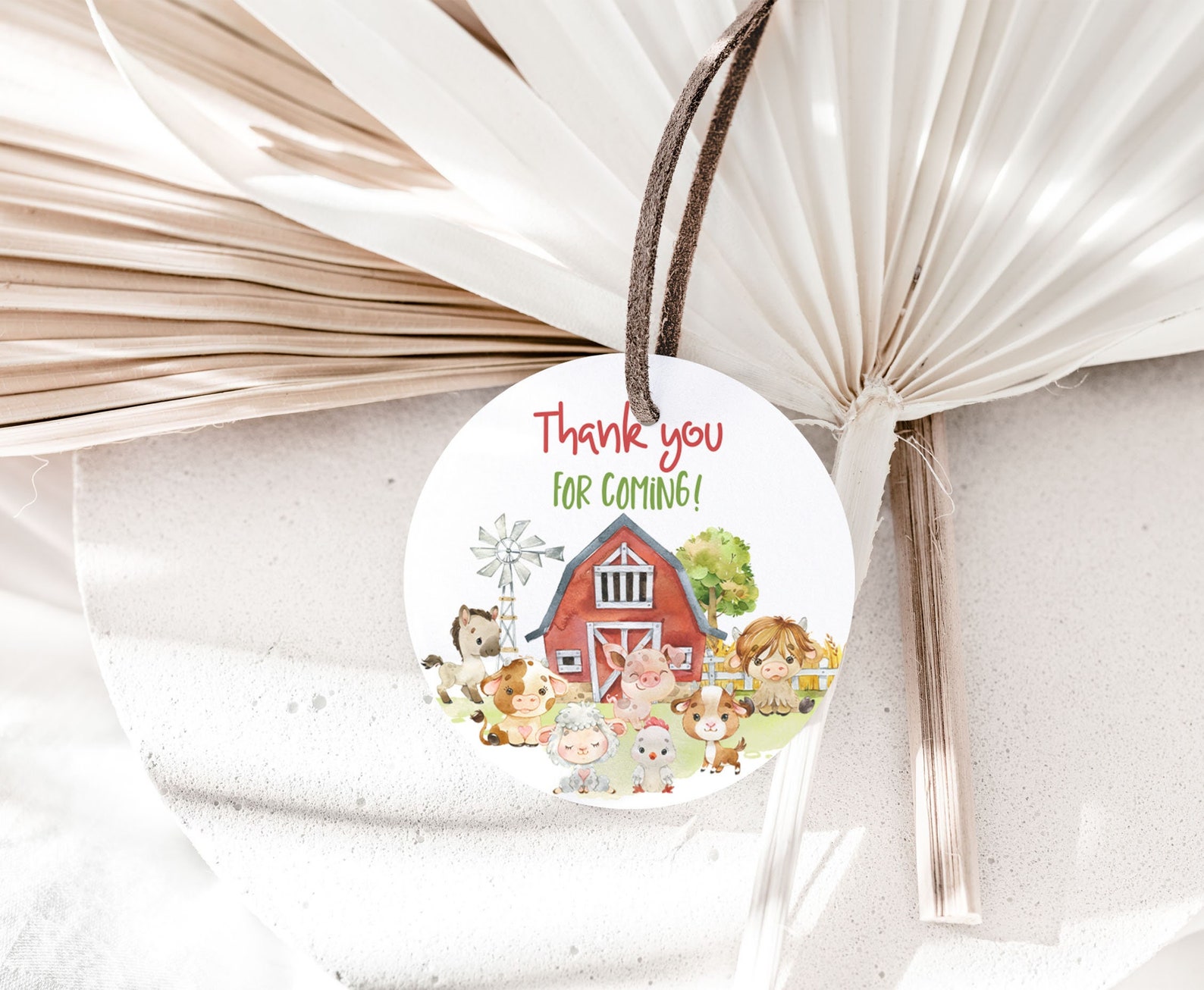 Farm Thank You Tags, Farm Thank Yo for Coming Tags, Farm Party ...