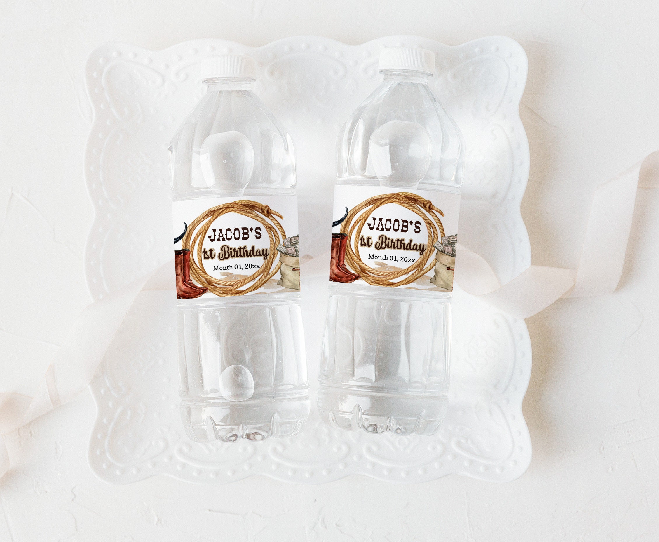 EDITABLE Rodeo Water Bottle Labels Cowboy Party Printable - Etsy
