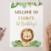 Lion Welcome Sign, Instant Download, Safari Birthday Welcome, Jungle ...