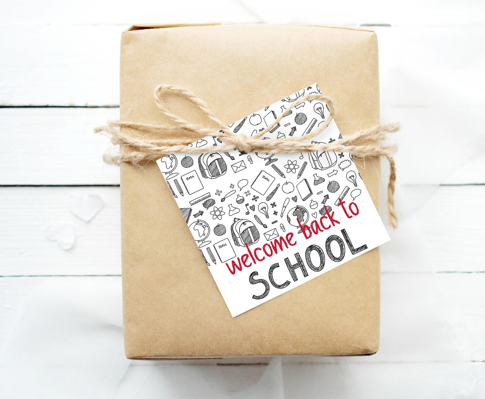 Welcome Back to School Square tags printable Square | Etsy