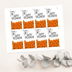 Happy Halloween Tags Printable, Halloween Favortags, Halloween Party ...