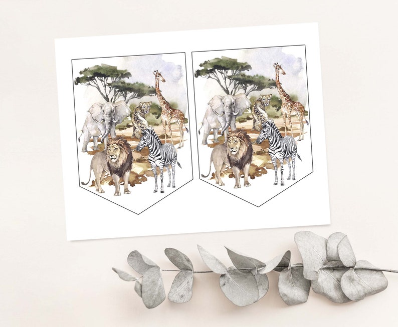 Editable Safari Animals Banner Custom Safari Birthday Banner - Etsy