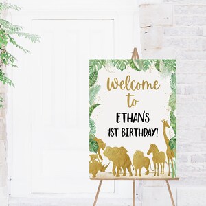 Safari Welcome Sign, Instant Download, Jungle Birthday Welcome, Safari ...