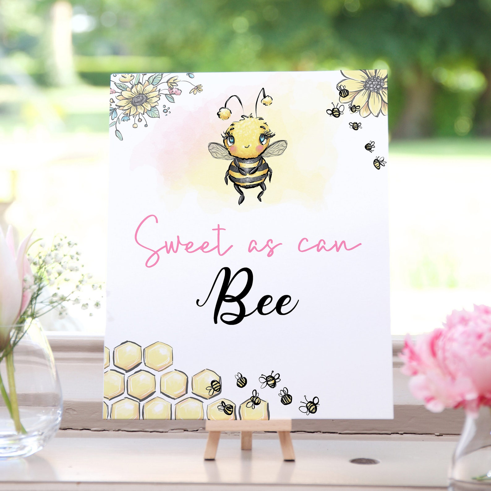 Sweet as Can Bee Table Sign Bee Party Decorations Girl - Etsy Australia