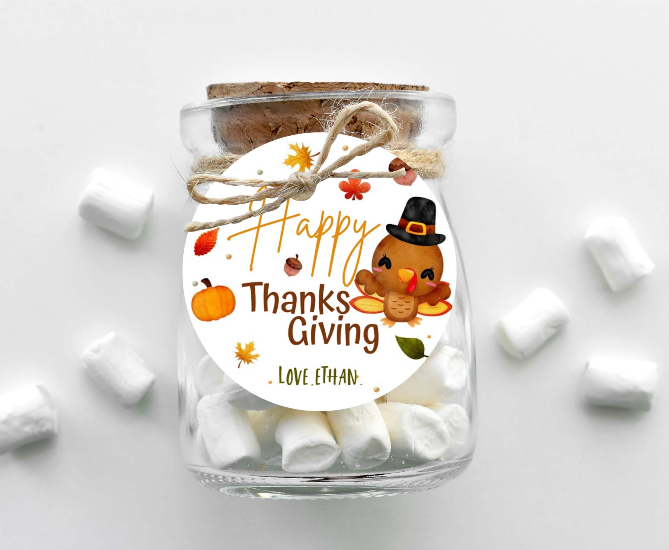 Editable Happy Thanksgiving Tags, Turkey Gift Tags, Thanksgiving Cookie ...