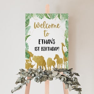 Safari Welcome Sign, Instant Download, Jungle Birthday Welcome, Safari ...