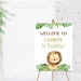 Lion Welcome Sign, Instant Download, Safari Birthday Welcome, Jungle ...