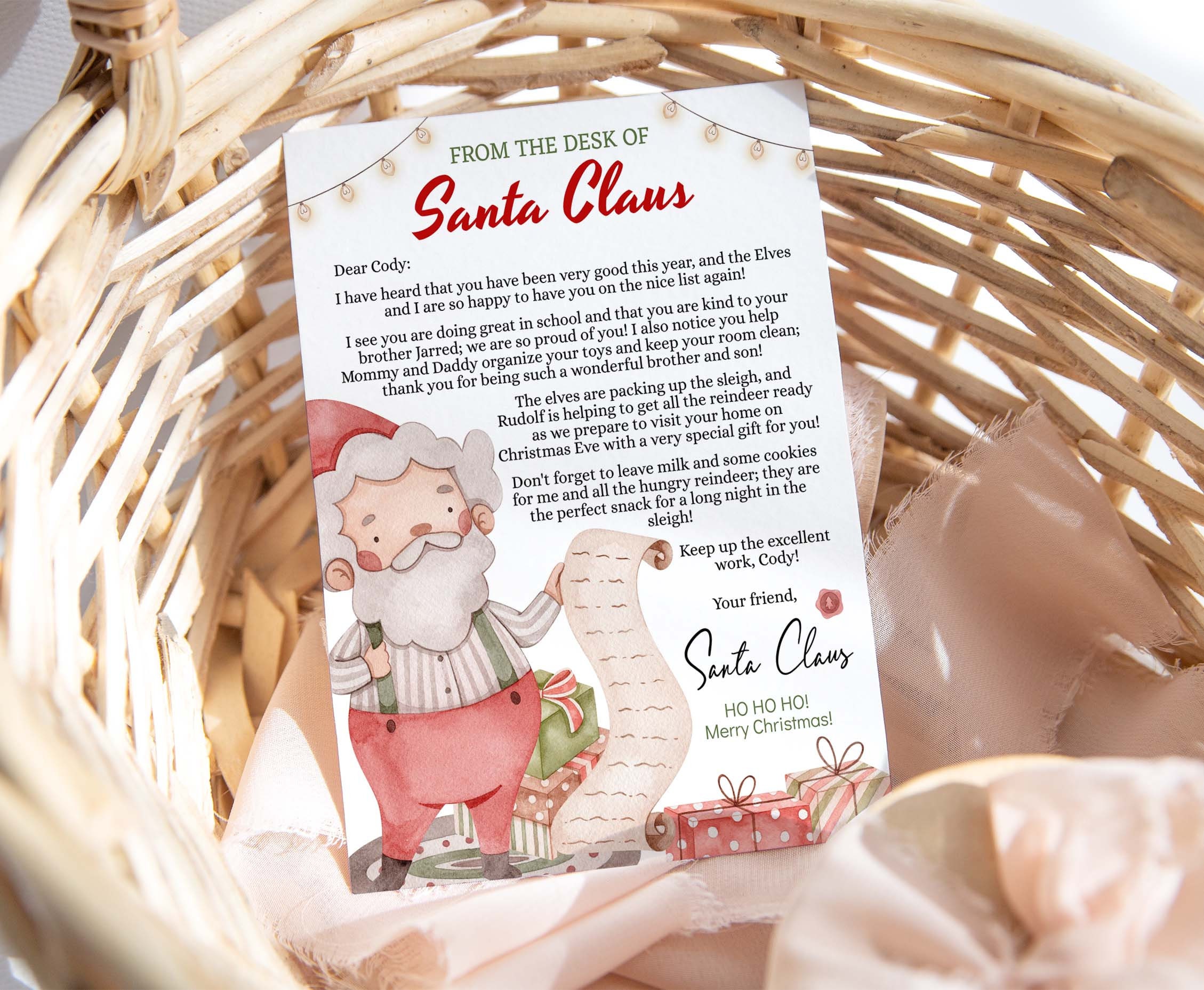 Letter From Santa Personalized, Letter From the Desk of Santa Claus ...