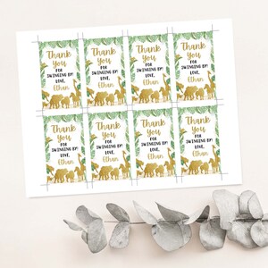 Editable Safari Party Printable, Safari Favor Tags, Jungle Birthday ...