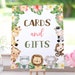 Girl Safari Table Signs, Cards and Gifts Sign, Safari Birthday ...