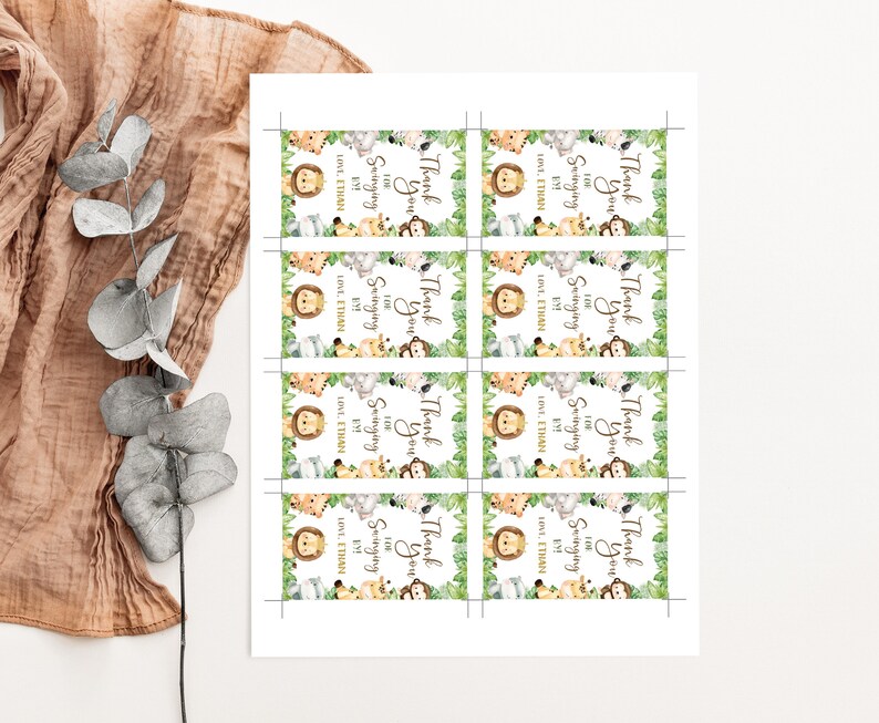 Safari Party Printable, Safari Favor Tags, Jungle Birthday Decorations ...