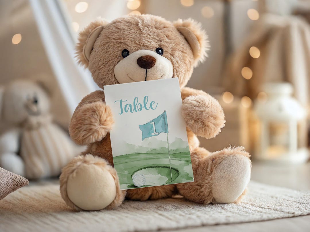 Editable Golf Table Number Sign, Golf Table Sign, Golf Table Decor ...