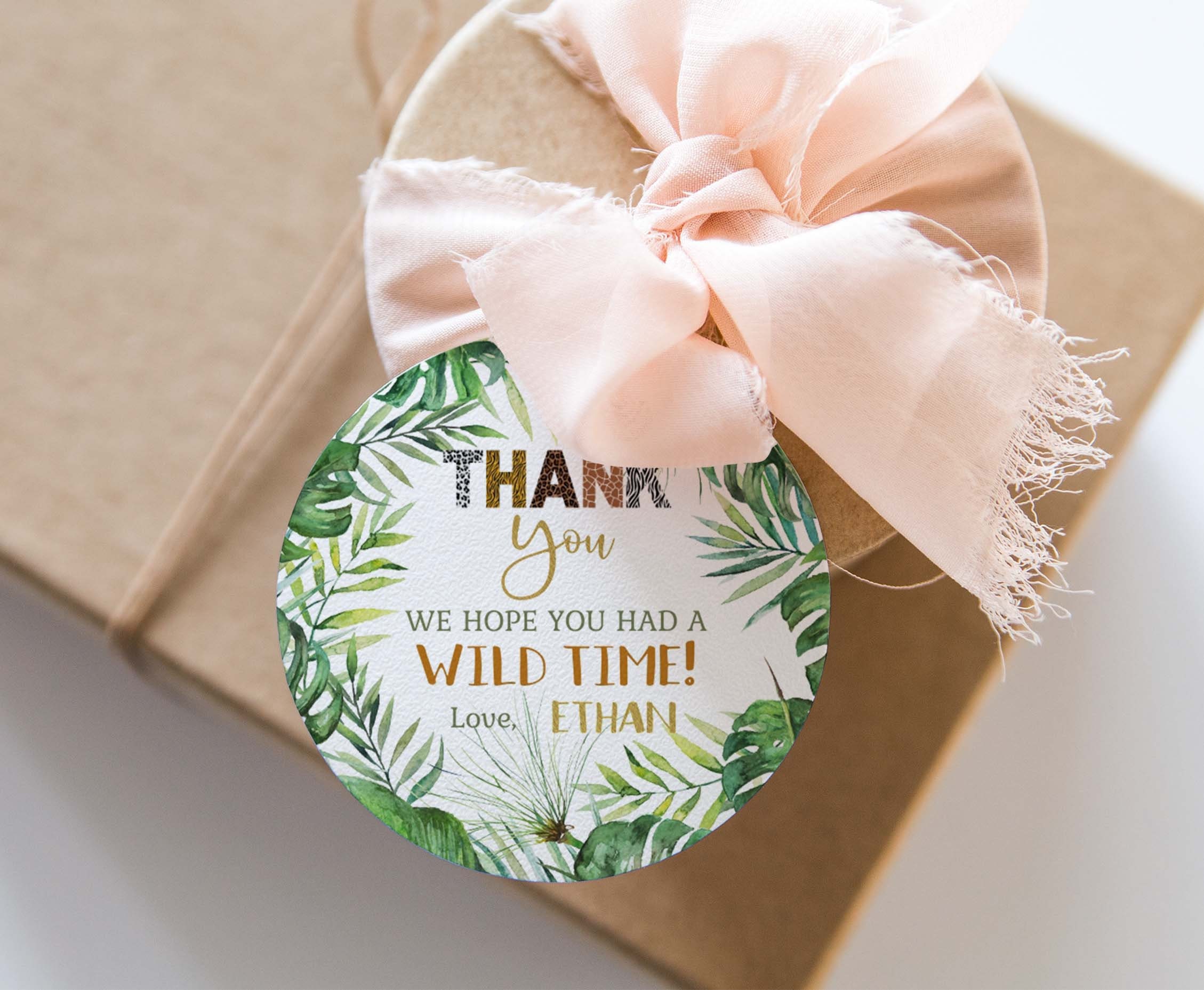 Editable Safari Thank You Tags Safari Birthday Decorations - Etsy