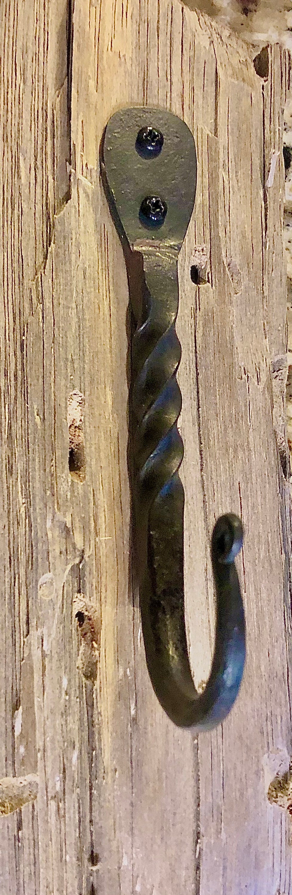 Hand Forged Twisted Wall Hooks | Etsy