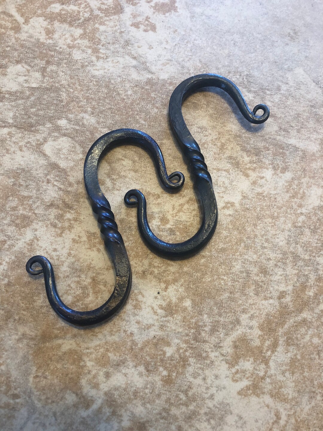 Hand Forged Twisted "s" Hooks - Etsy