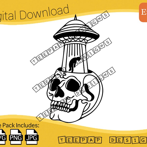 Alien Tattoo Stencil - Etsy