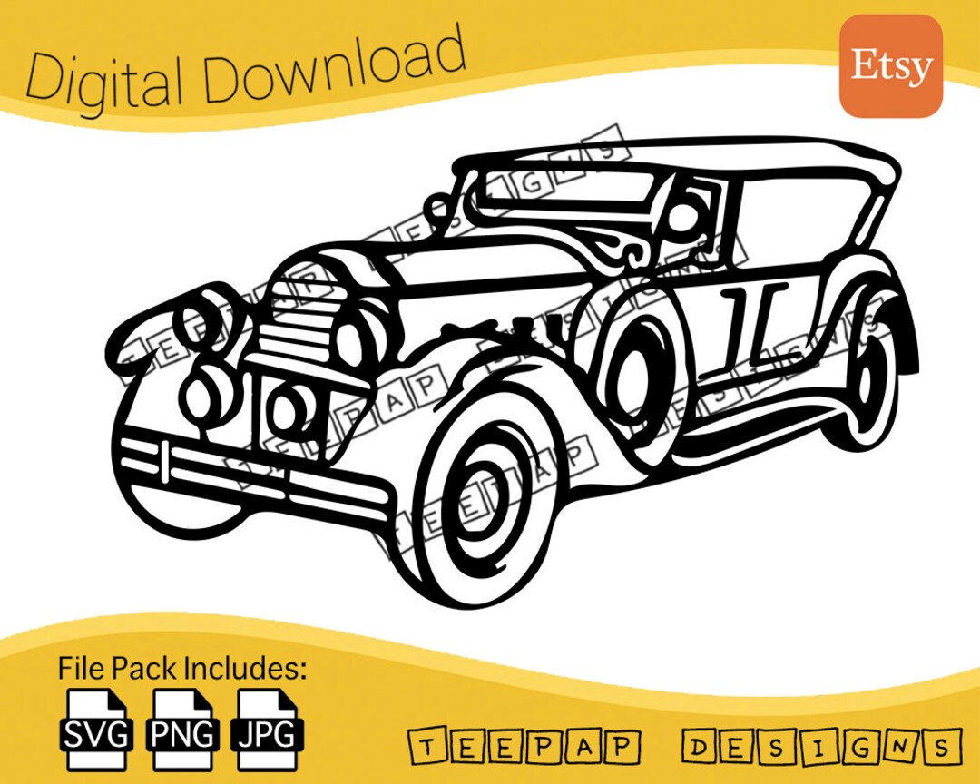 Custom Design - Traditional Car | Instant Download - Digital Cut Files ...