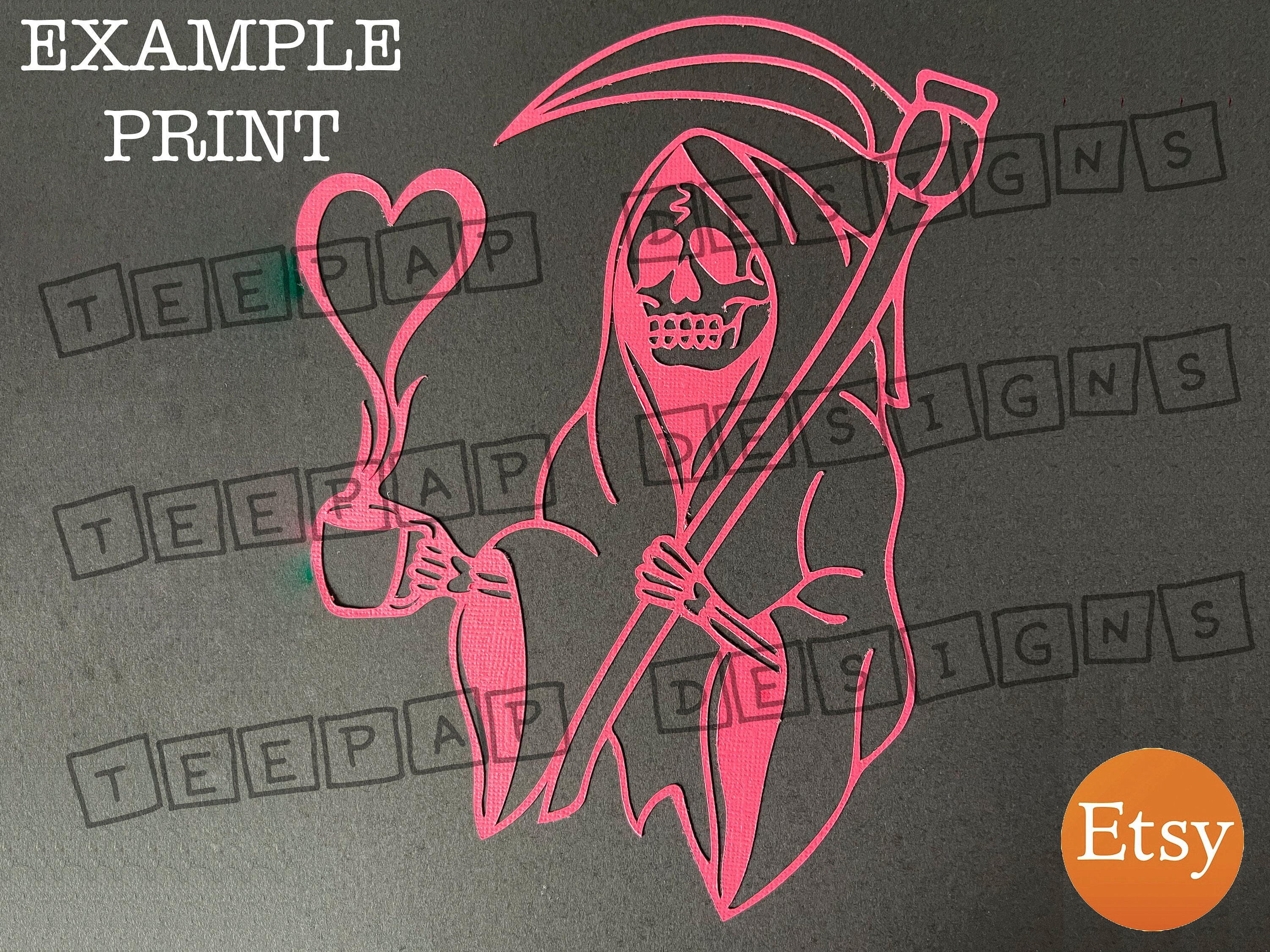 Grim Reaper Coffee Cup Death Before Decaf Design Digital - Etsy