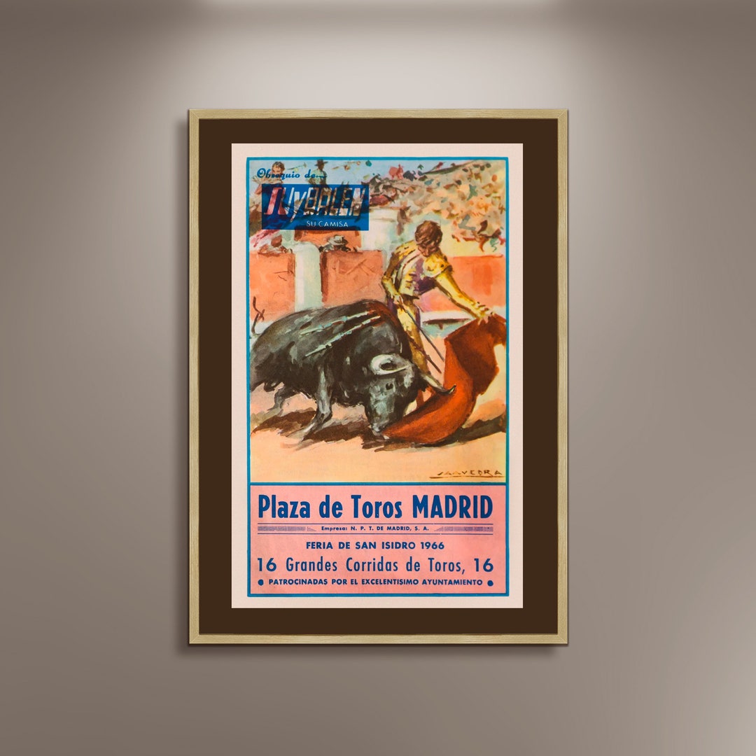 Plaza De Toros Madrid Bullfighting Vintage Fine Art Print Poster ...