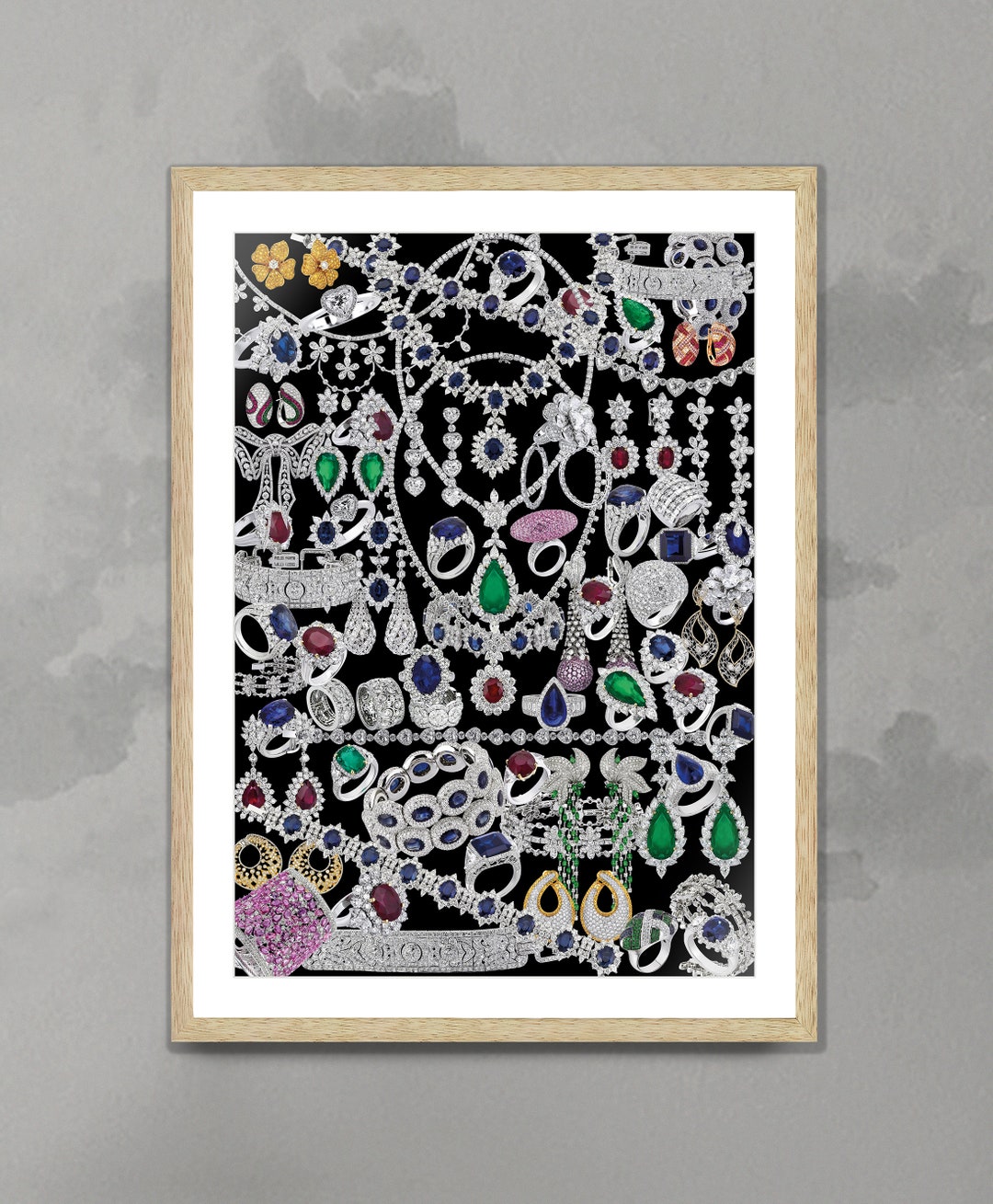 Jewellery Poster, Jewel Poster With Frame, Wall Hangings - Etsy