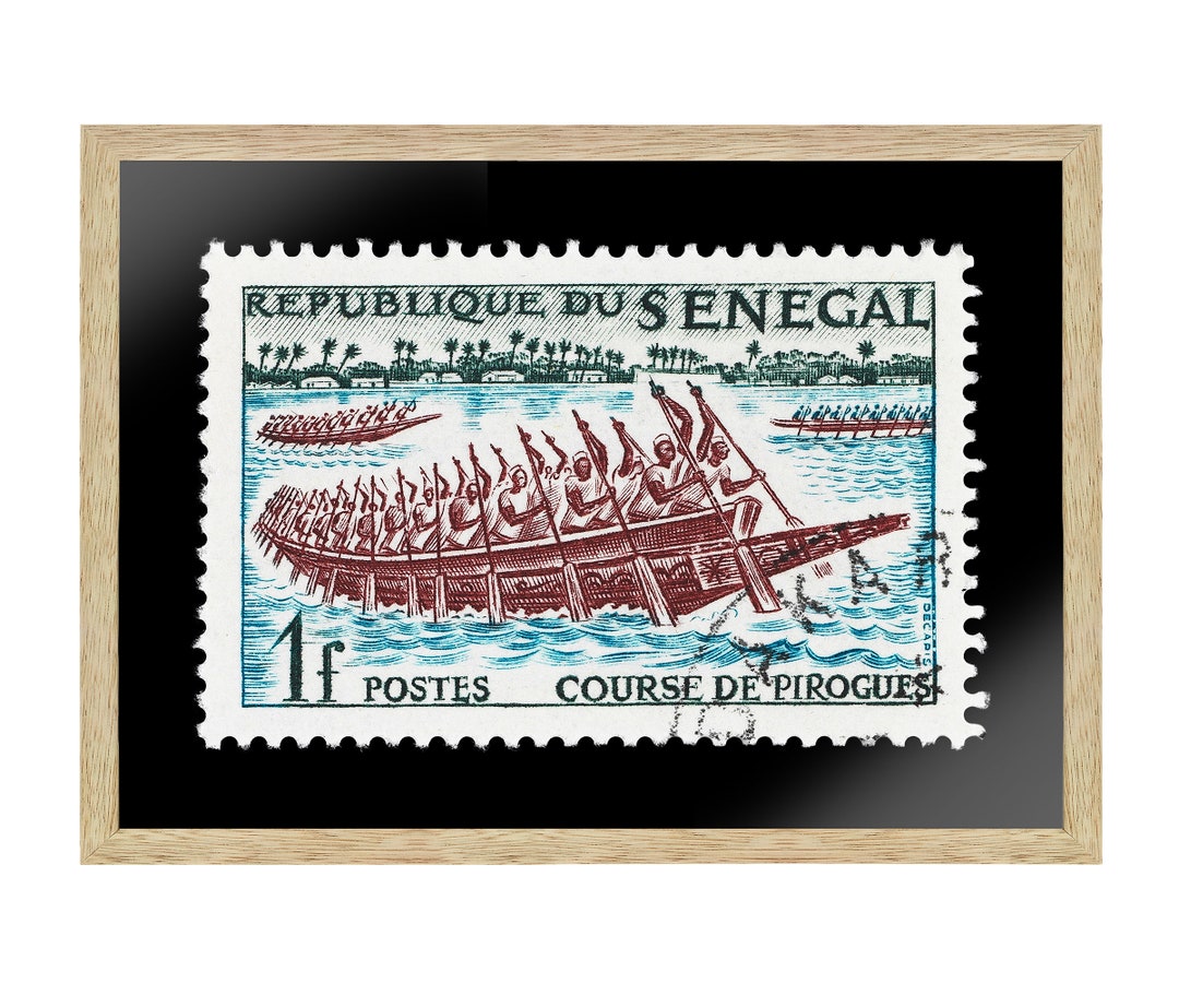 Vintage African Stamp Art Postage, Senegal Senegalese Stamp, Gift Photo ...