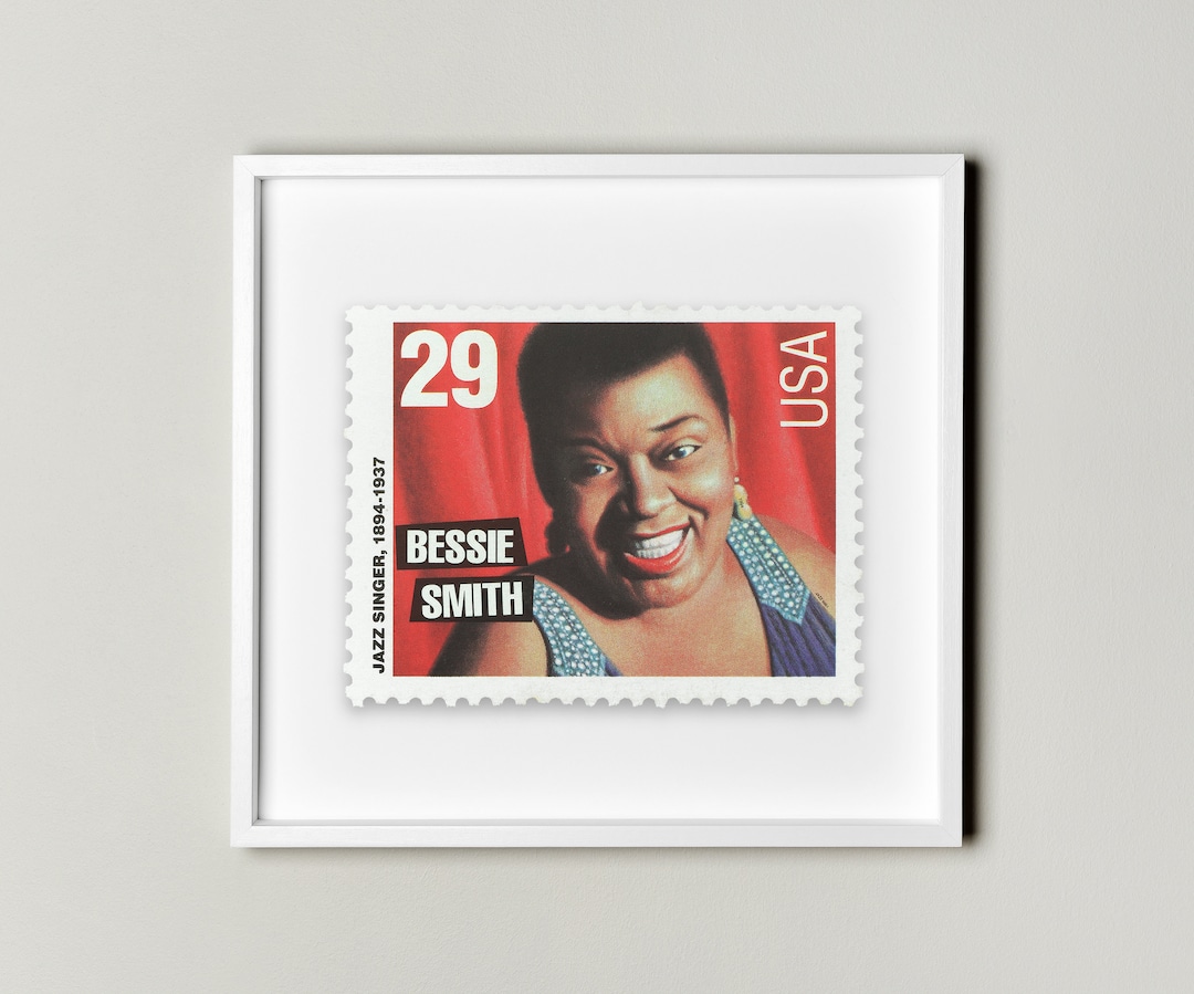 Bessie Smith Jazz Singer Stamp Art: Framed Floating Picture Poster - Etsy