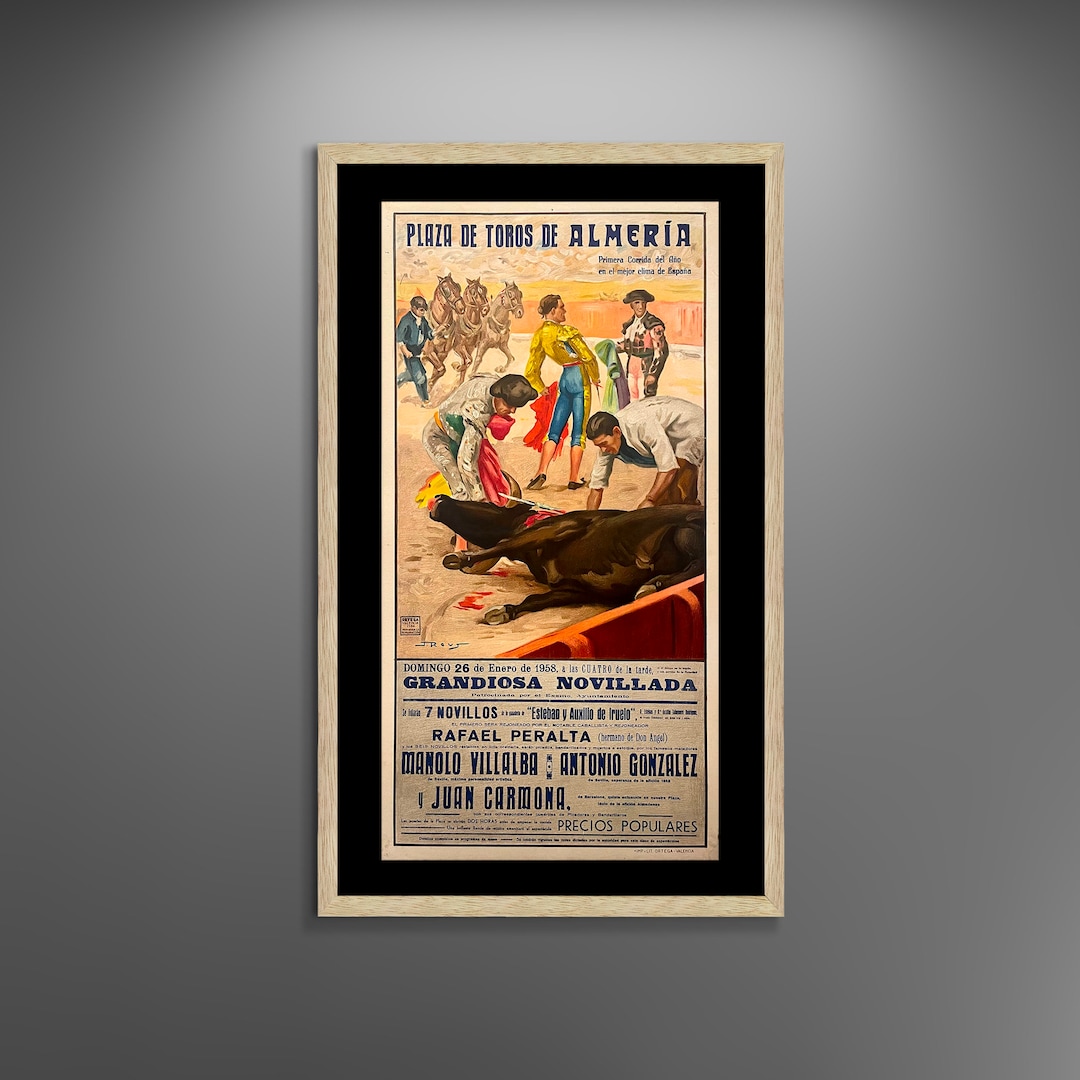 Plaza De Toros De Almería Poster Vintage Fine Art Print, Spanish ...