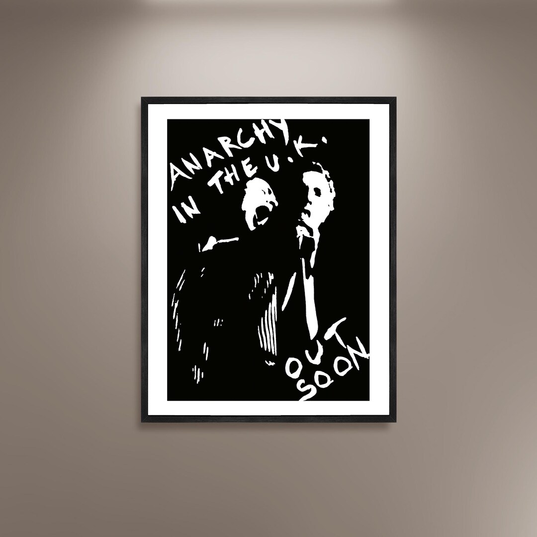 Jamie Reid 'anarchy in the UK' Framed Canvas Poster Print - Etsy