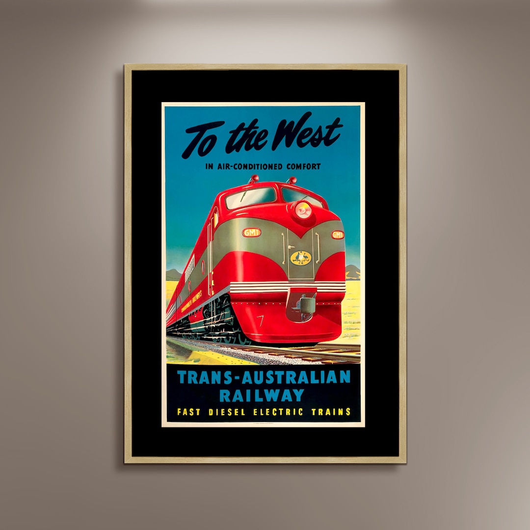 Old Ghan Railway Poster Print: Australian Travel Art, Framed Canvas - Etsy