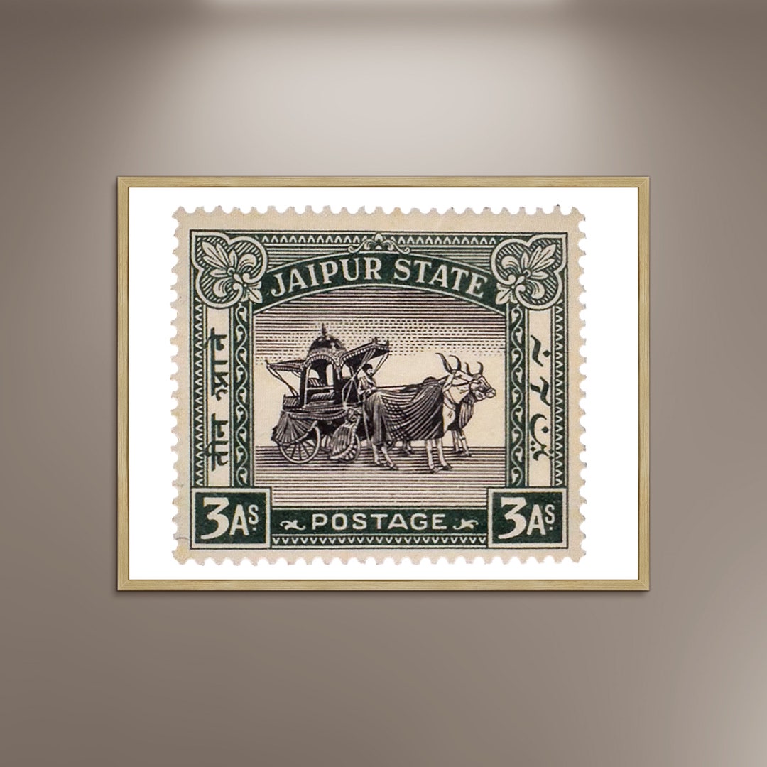 Jaipur Stamp Chariot of Surya, Indian Postage Poster Print Poster ...