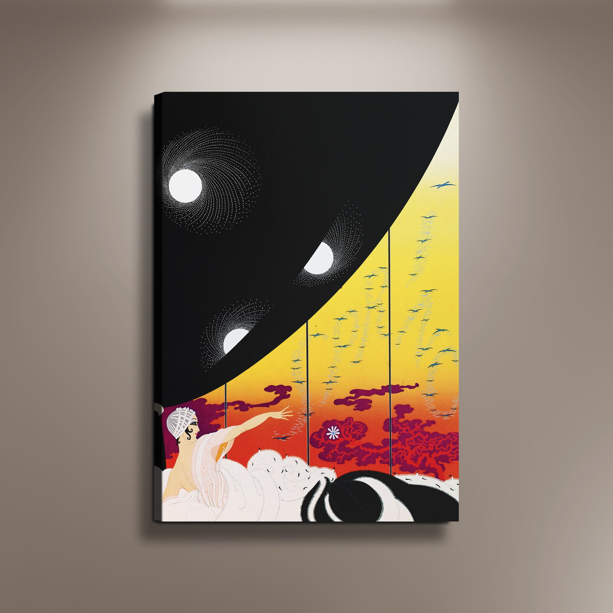 Erte 'coming of Spring' Framed Canvas Print: Art Deco Wall Art - Etsy