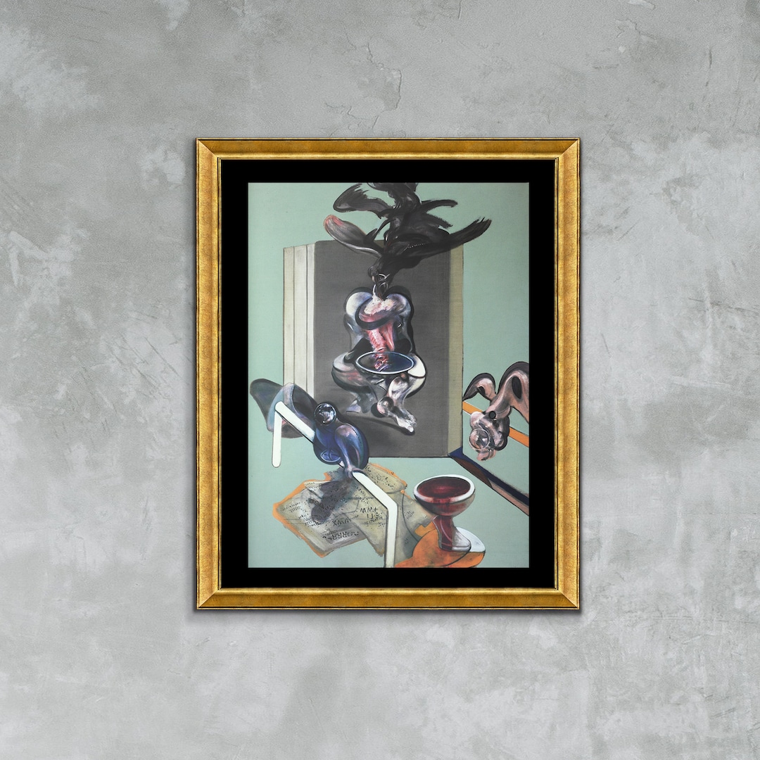 Triptych, 1976 Triptych by Francis Bacon Poster Exclusive Framed Canvas Print, Bacon Painting ...