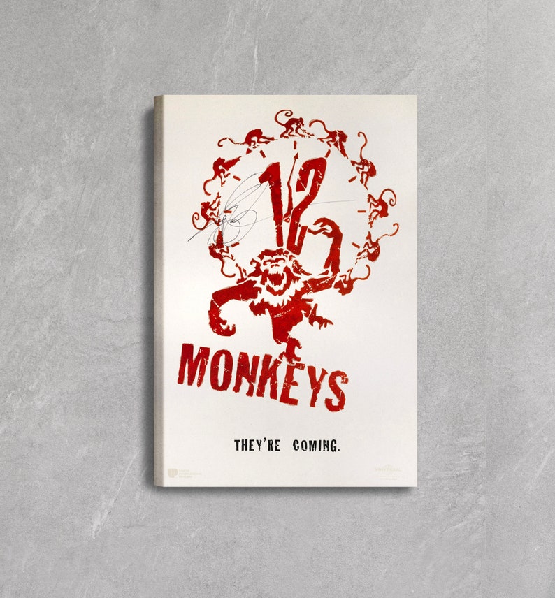 Twelve Monkeys 1995 Film Poster Print: Signed Terry Gilliam Canvas Wall ...