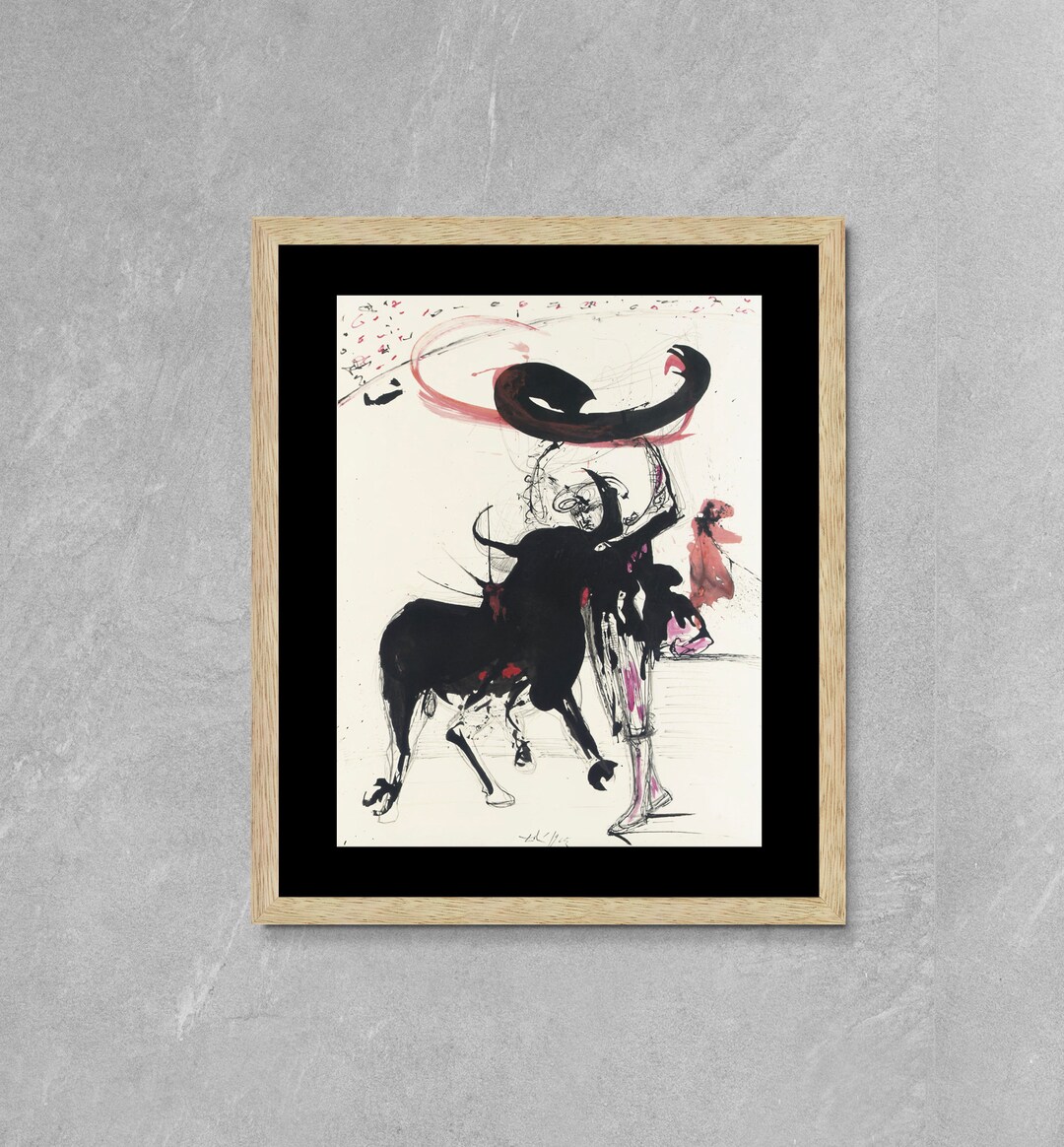 Salvador Dali Bullfight Framed Canvas Print: Tauromachie, 1966 - Etsy