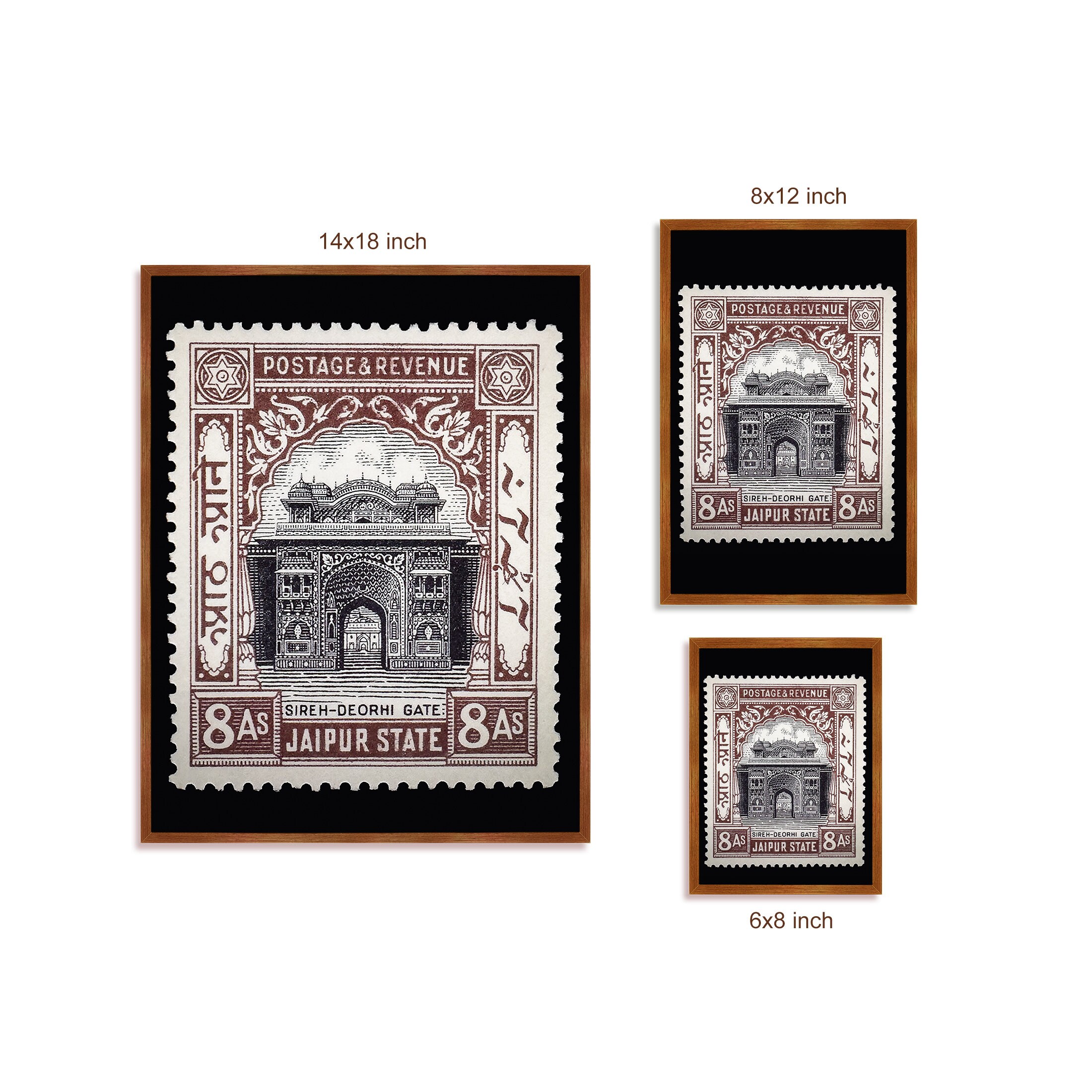 Indian Sireh Deorhi Gate Stamps, Jaipur Stamps Photo Poster Print ...