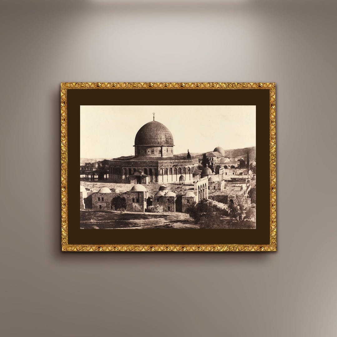 Al-aqsa Mosque Old Photo Printed Poster Canvas Framed, View of ...